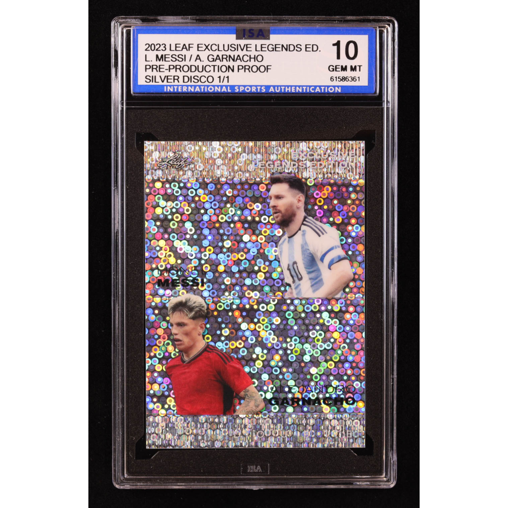Lionel Messi / Alejandro Garnacho 2023 Leaf Exclusive Legends Edition ...