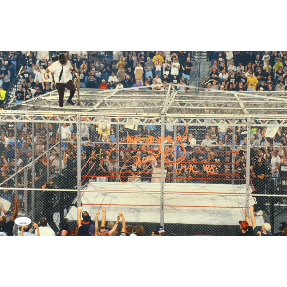 Mick Foley Signed WWE 11x17 Photo Inscribed "Have A Nice Day" & "HIAC ...