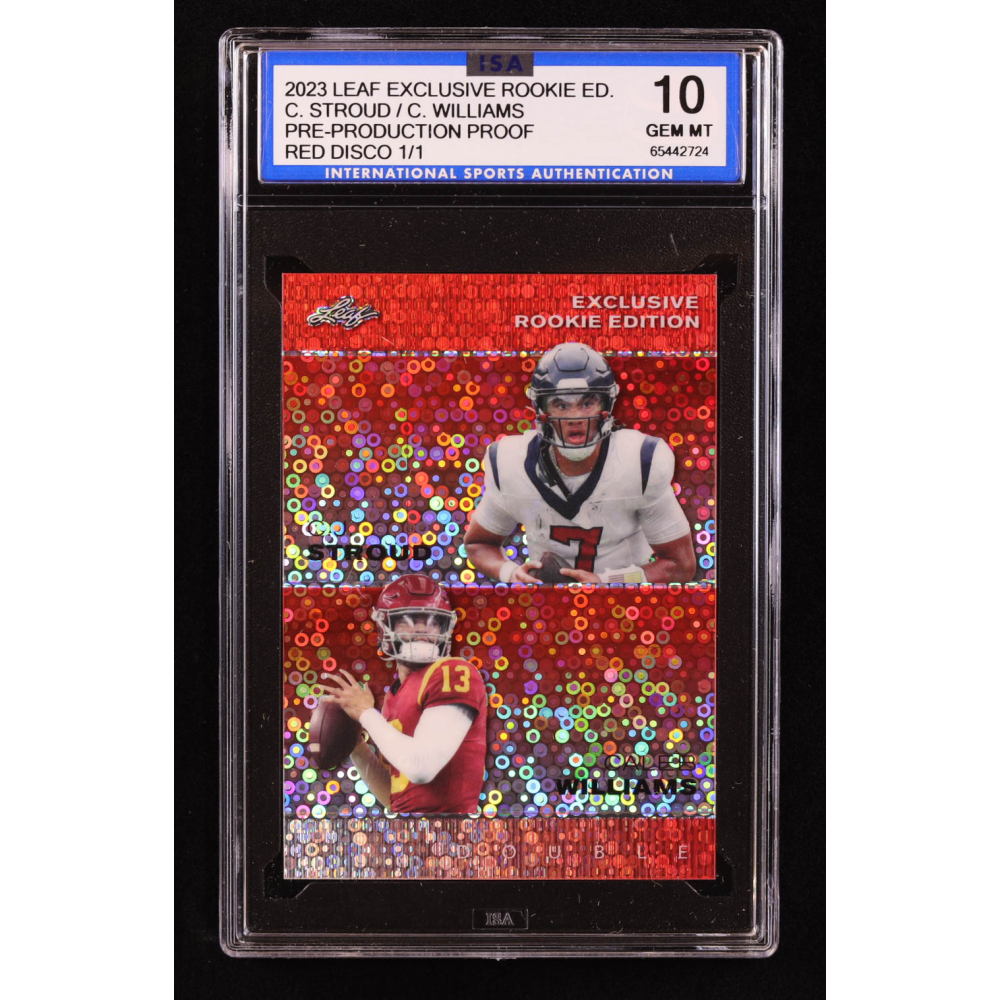 CJ Stroud / Caleb Williams 2023 Leaf Exclusive Rookie Edition Disco Red ...