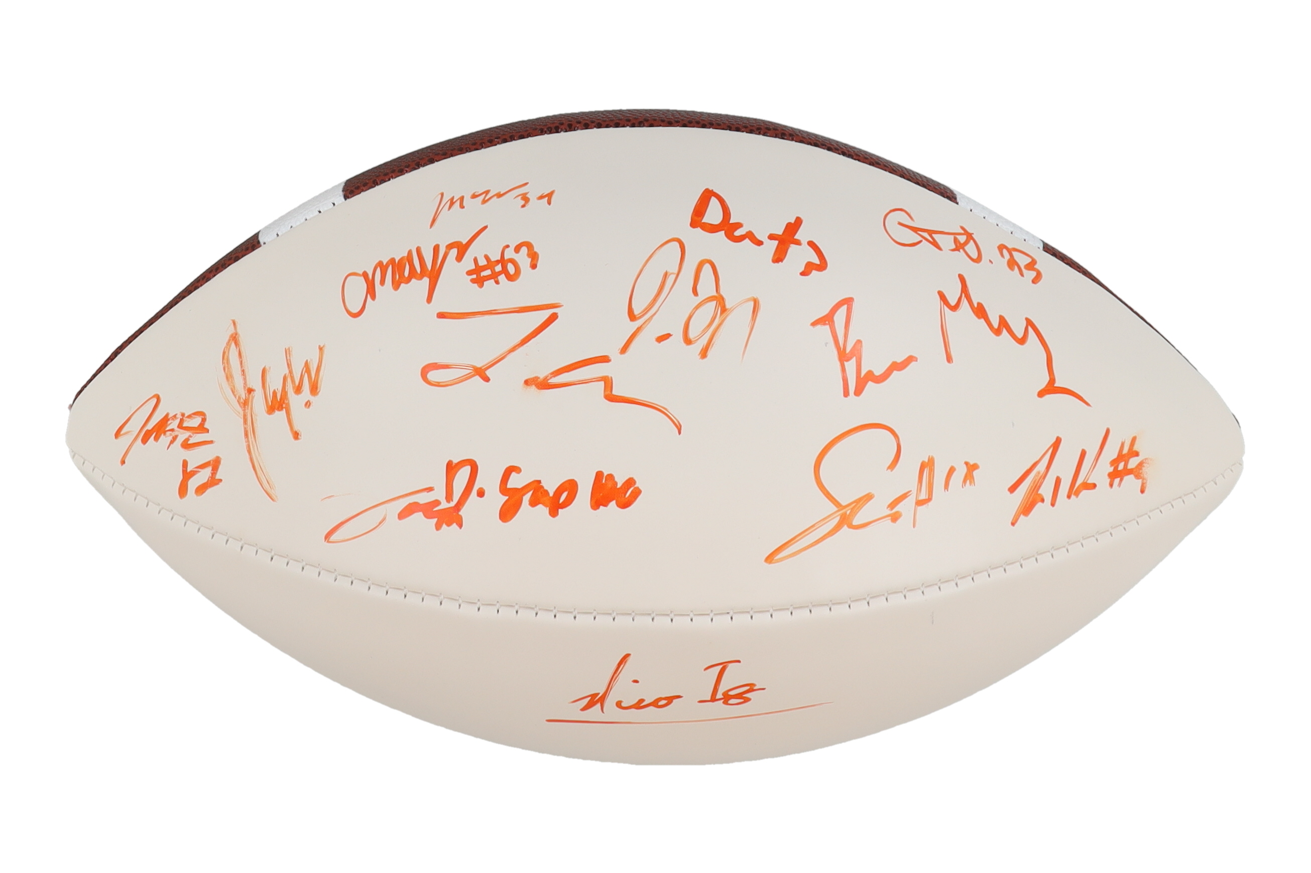 Tennessee Volunteers NCAA Logo Football Signed By Offense Team (14 ...