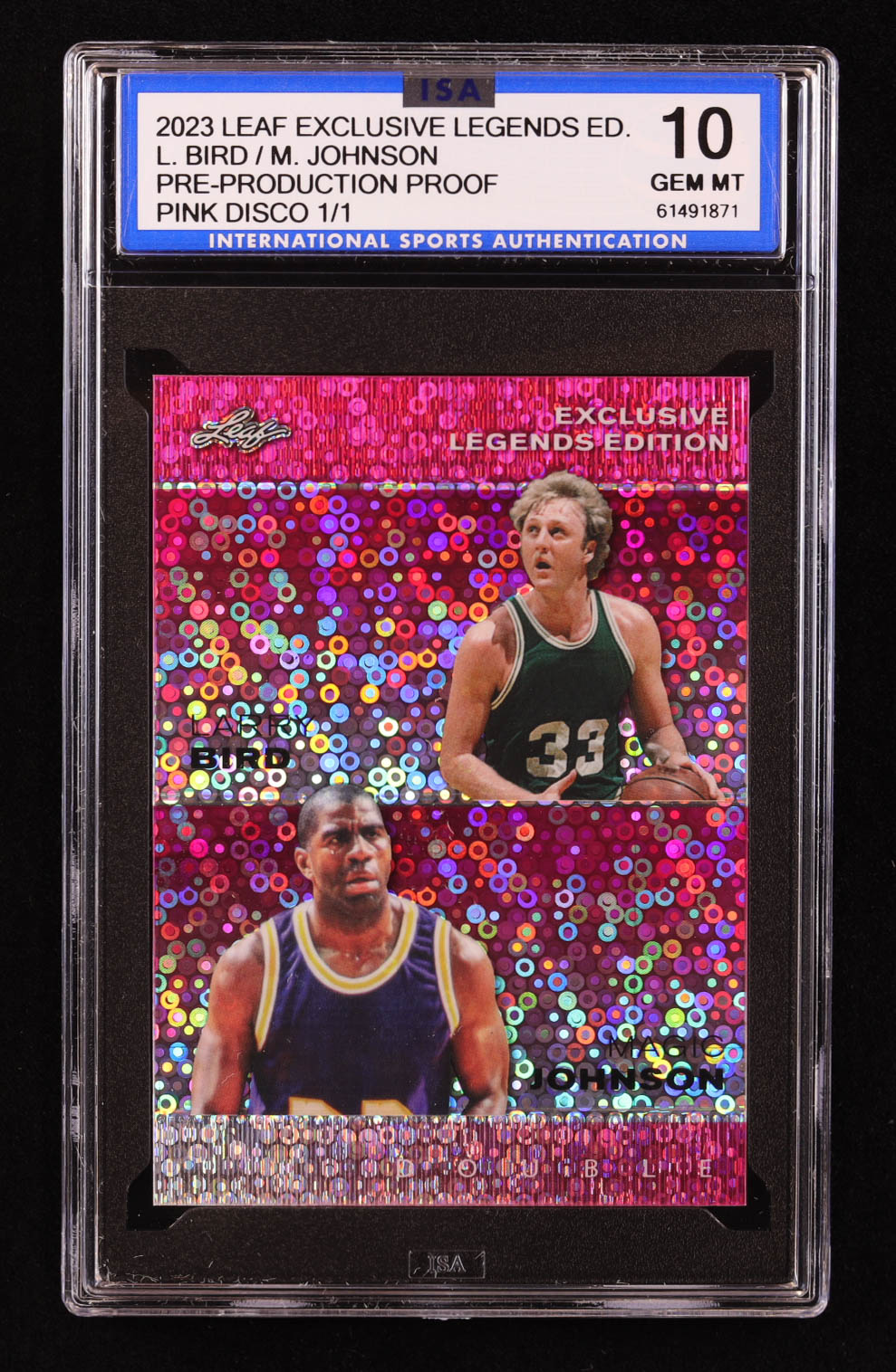 Larry Bird / Magic Johnson 2023 Leaf Exclusive Legends Edition Disco ...