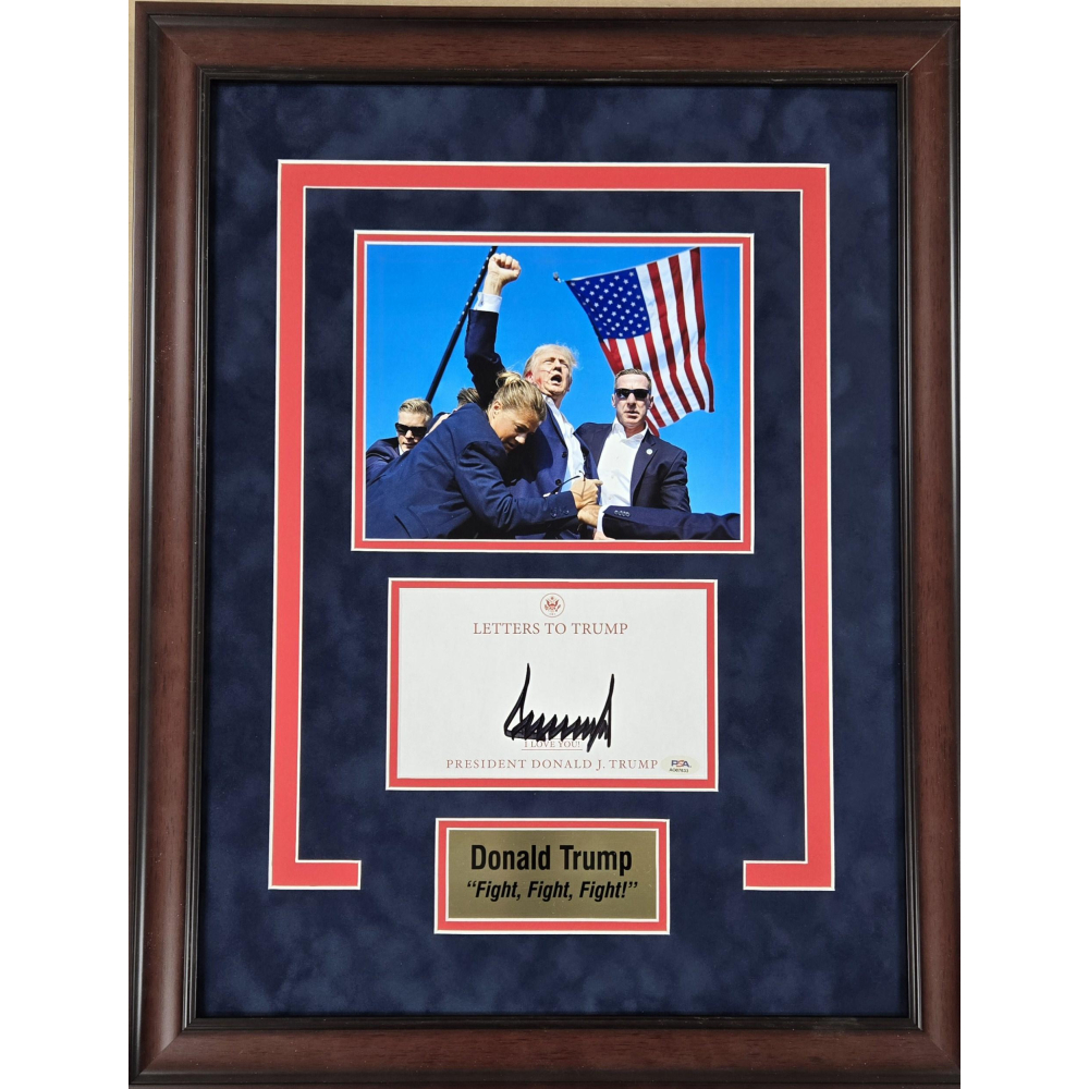 Donald J. Trump Signed "Letters To Trump" Custom Framed Cut Display ...