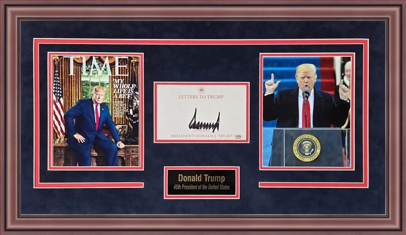 Donald J. Trump Signed "Letters To Trump" Custom Framed Cut Display ...