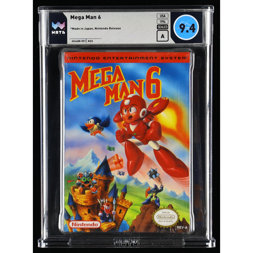 1994 "Mega Man 6" NES Factory Sealed Video Game (WATA 9.4) | Pristine ...