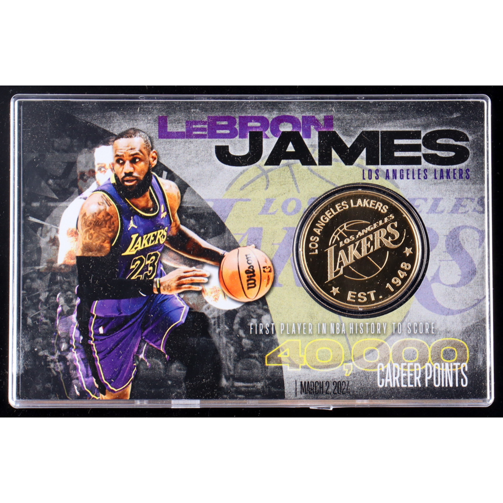 Lebron James Lakers Highland Mint 40,000 Points Commemorative Bronze ...
