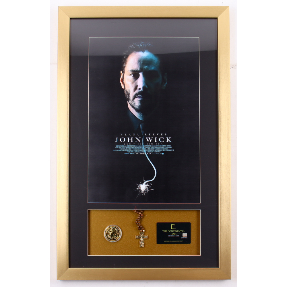 "John Wick" Custom Framed Movie Poster Display With Rosary, Replica ...
