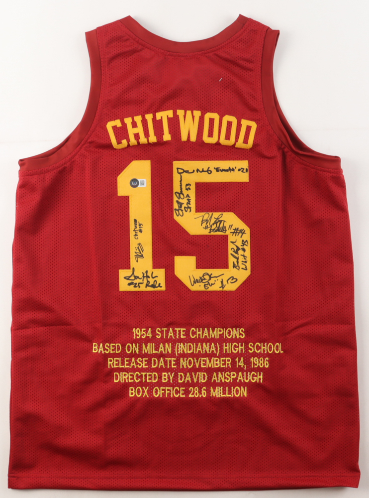 "Hoosiers" Jersey Cast-Signed by (7) with Maris Valainis, David Neidorf ...