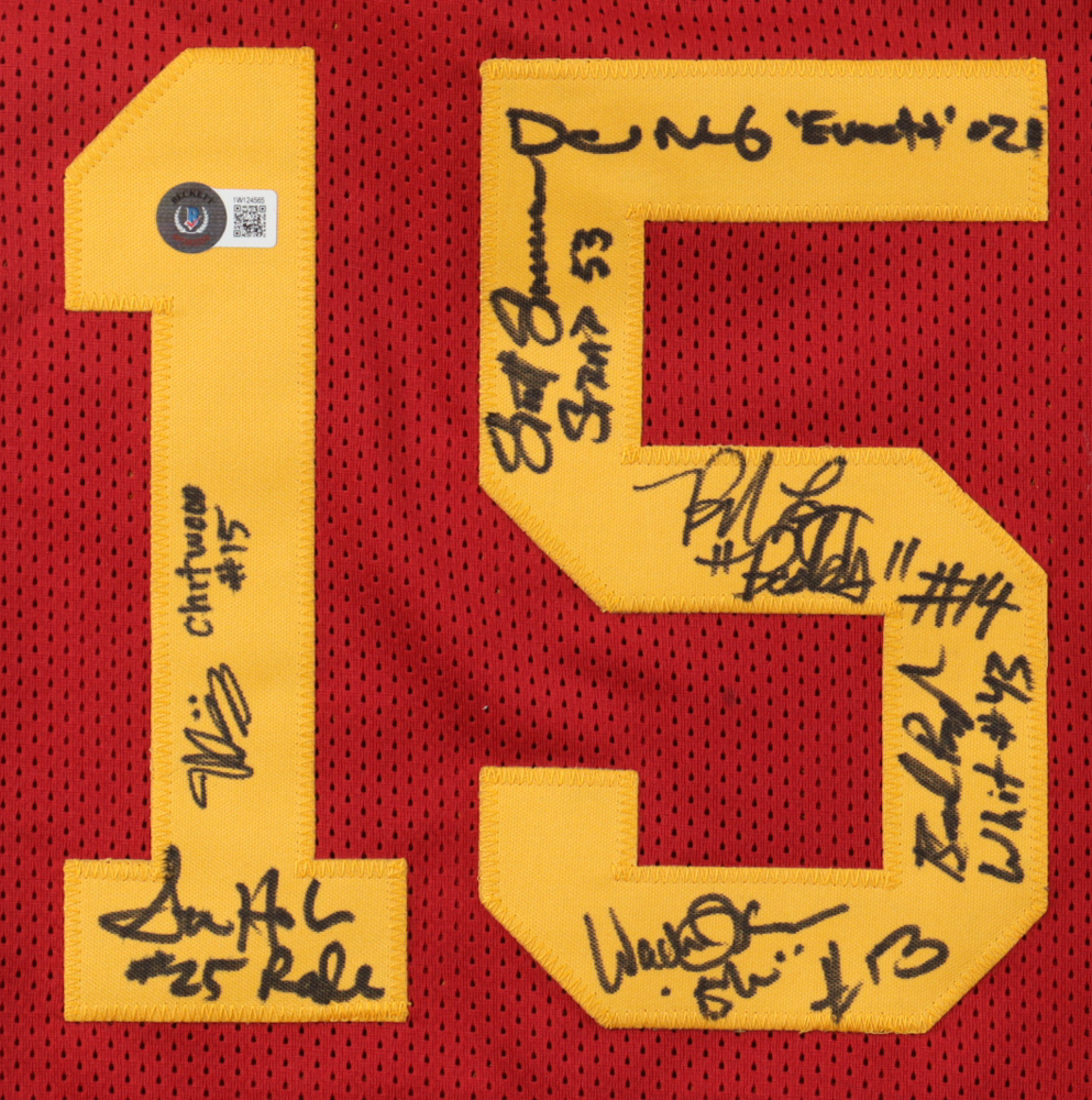 "Hoosiers" Jersey Cast-Signed by (7) with Maris Valainis, David Neidorf ...