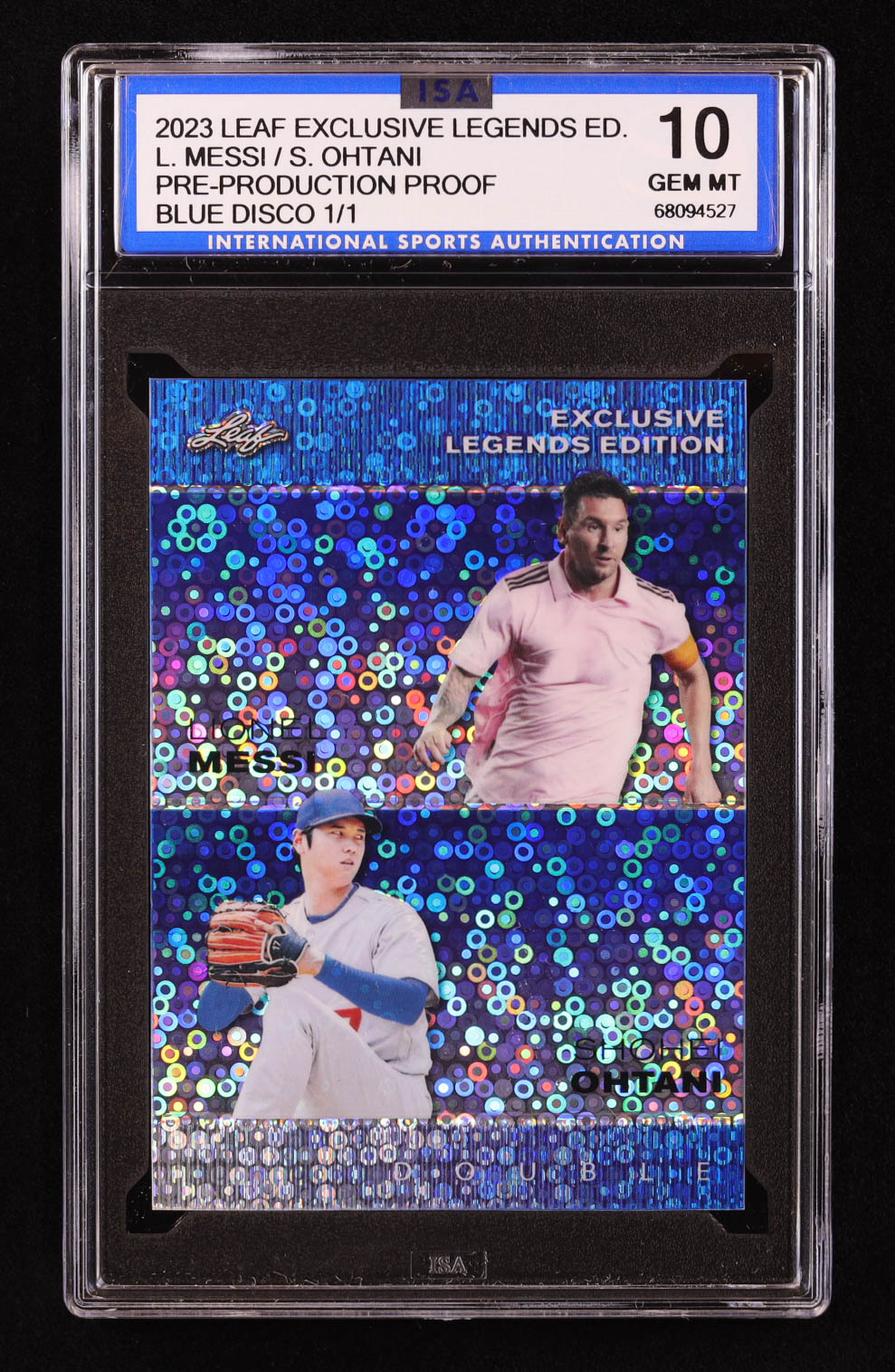 Shohei Ohtani / Lionel Messi 2023 Leaf Exclusive Legends Edition Disco ...