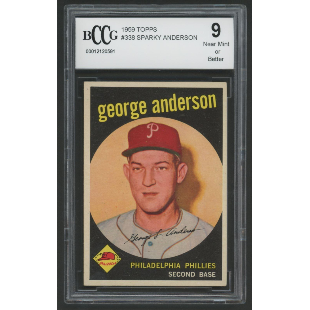 Sparky Anderson 1959 Topps #338 RC (BCCG 9) | Pristine Auction