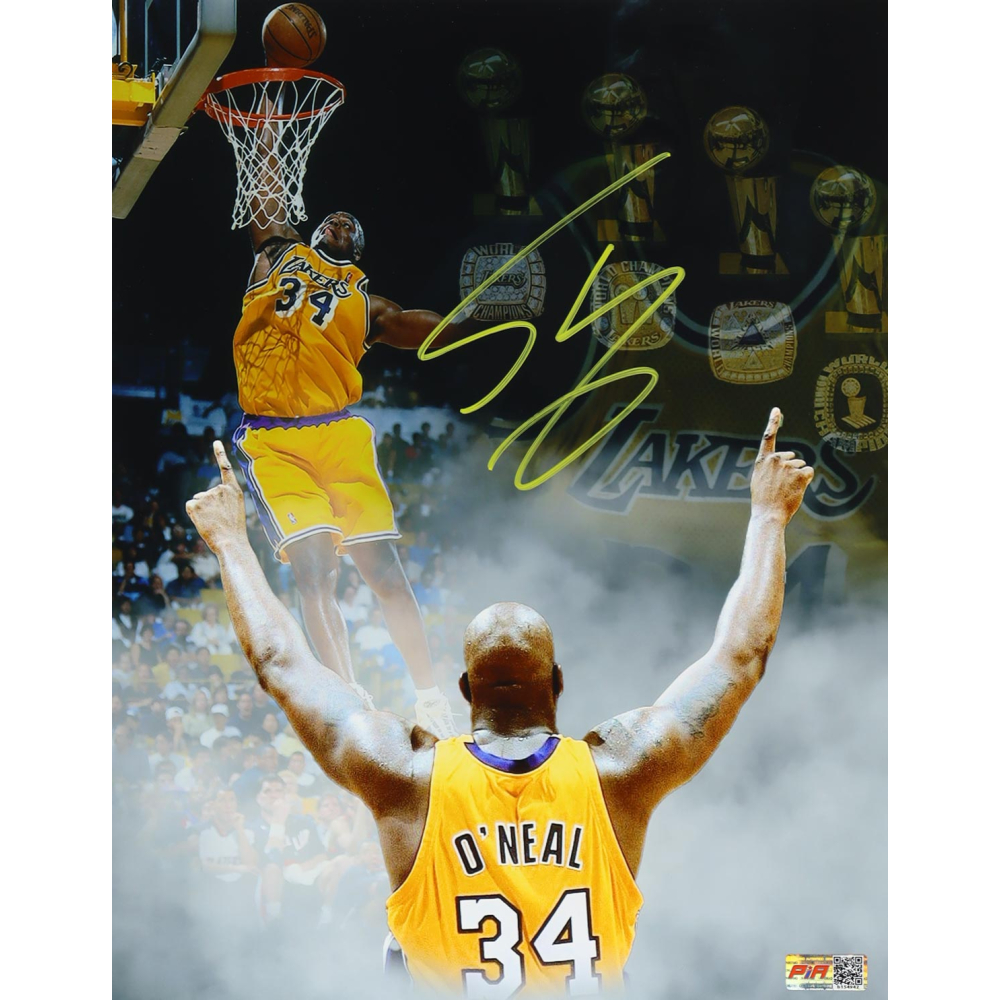 Shaquille O'Neal Signed Lakers 11x14 Photo (PIA) | Pristine Auction