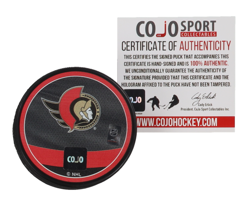 Tim Stutzle Signed Senators Hockey Puck (COJO) | Pristine Auction
