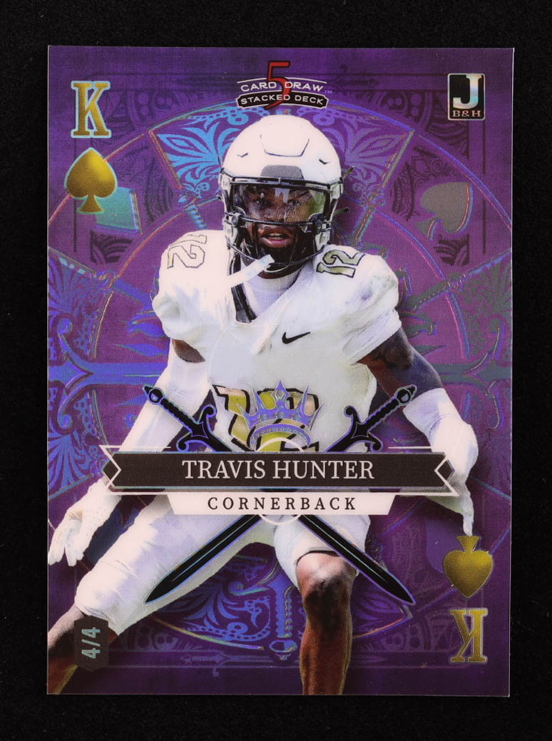 Travis Hunter 2023 Wild Card 5 Card Draw Stacked Deck King of Hearts ...