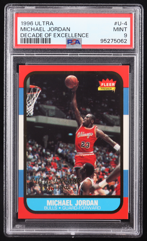 Michael Jordan 1996-97 Ultra Decade of Excellence #U4 (PSA 9 ...