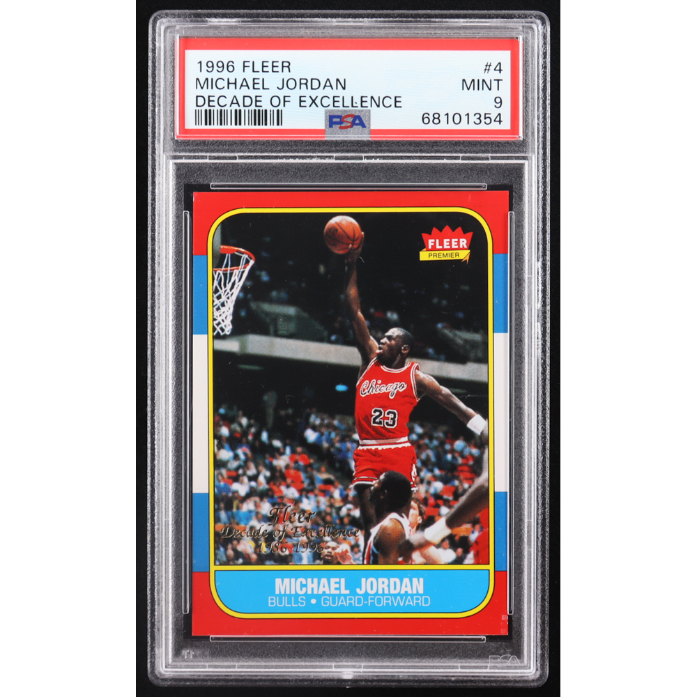 Michael Jordan 1996-97 Fleer Decade of Excellence #4 (PSA 9) | Pristine ...