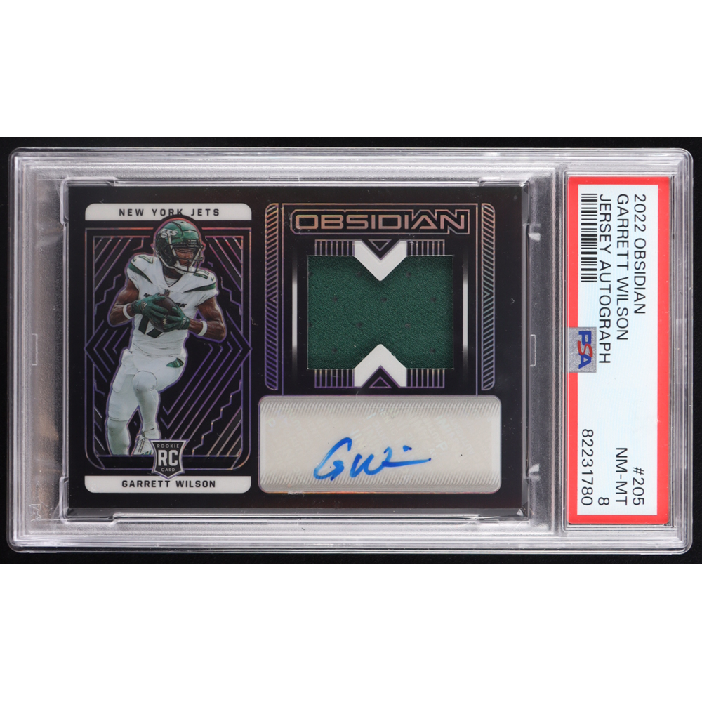 Garrett Wilson 2022 Panini Obsidian #205 Jersey Autograph RC #27/175 ...