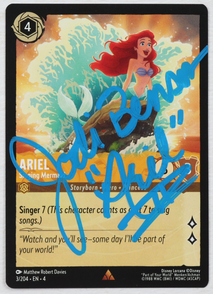 Jodi Benson Signed Ariel - Singing Mermaid - Lorcana Ursula's Return #3 ...