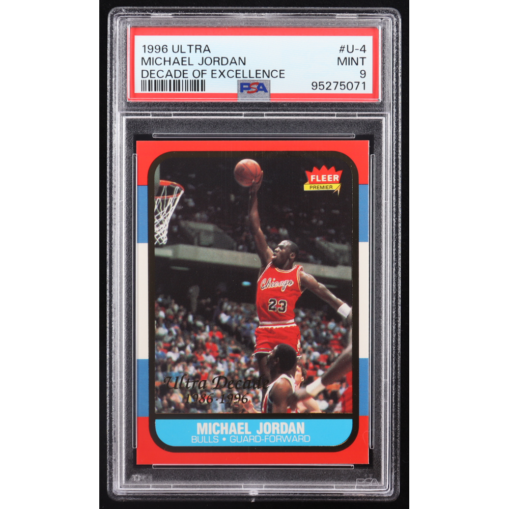 Michael Jordan 1996-97 Ultra Decade of Excellence #U4 (PSA 9 ...
