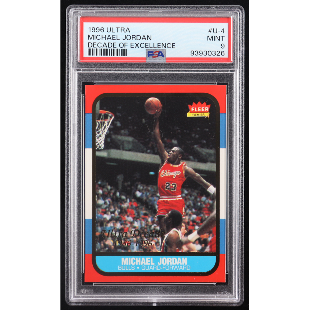 Michael Jordan 1996-97 Ultra Decade of Excellence #U4 (PSA 9 ...