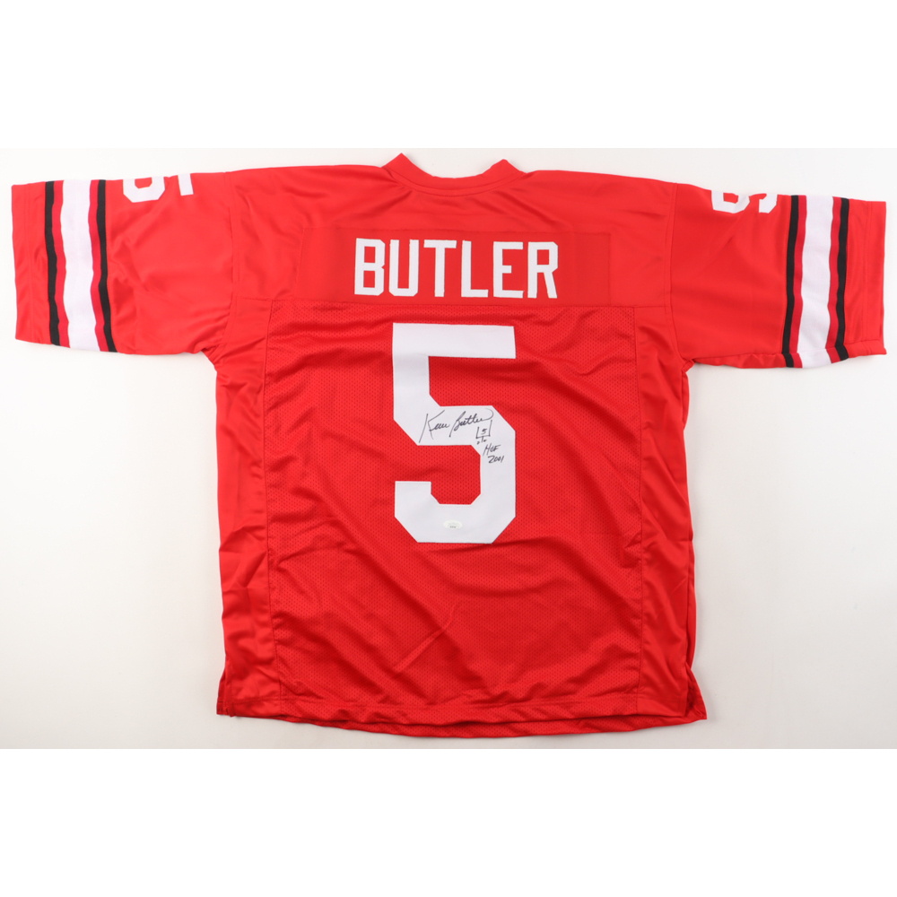 Kevin Butler Signed Jersey With Hand-Drawn Sketch Inscribed "HOF 2001 ...
