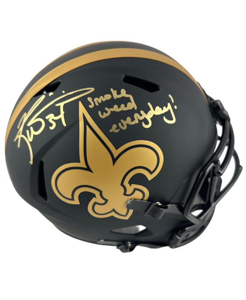 Ricky Williams Signed Saints Full-Size Eclipse Alternate Speed Helmet ...