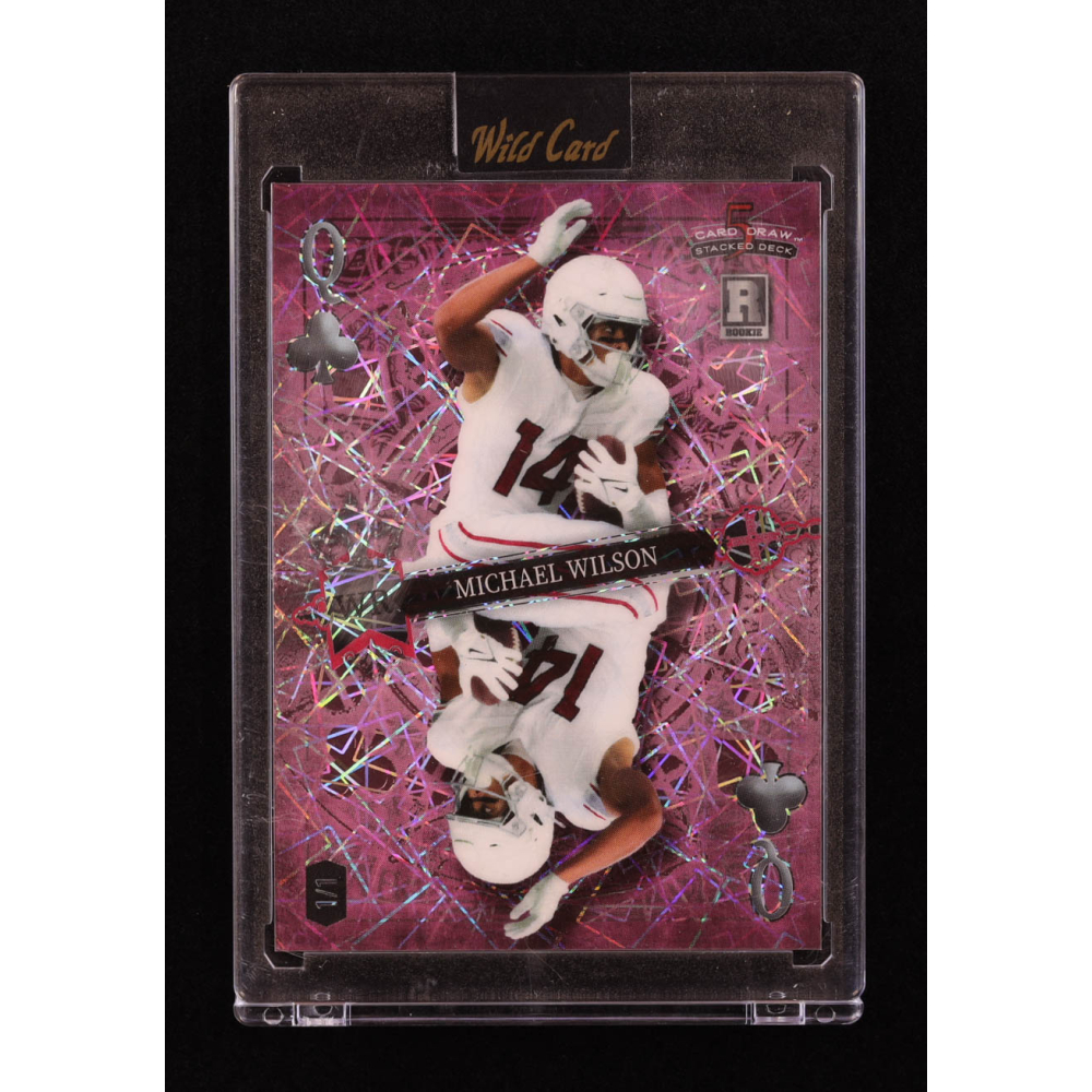 Michael Wilson 2023 Wild Card 5 Card Draw Stacked Deck Queen of Clubs ...