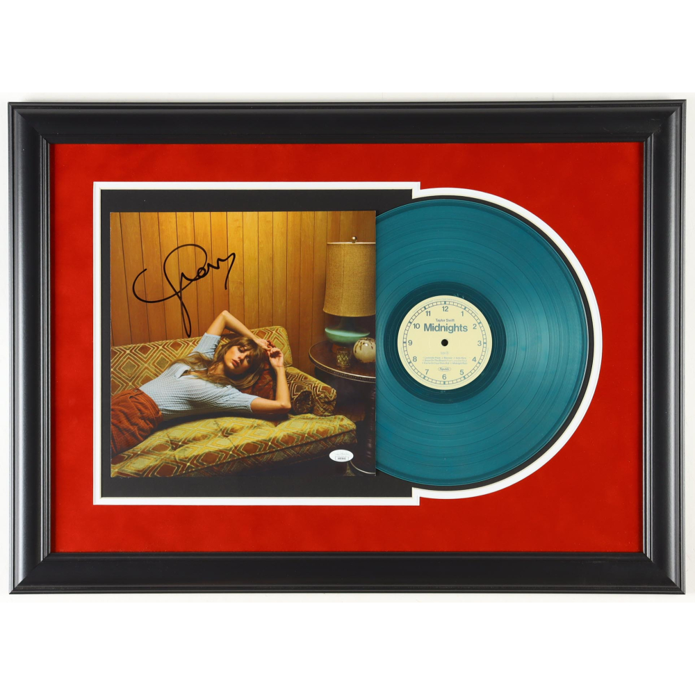 Taylor Swift Signed Custom Framed "Midnights" Vinyl Album Insert ...