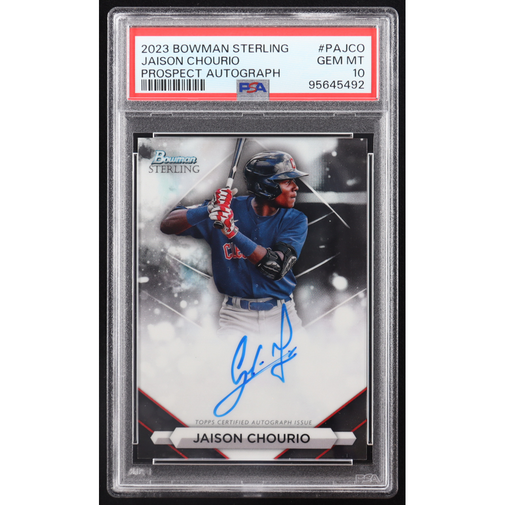 Jaison Chourio 2023 Bowman Sterling Prospect Autographs #PAJCO RC (PSA ...