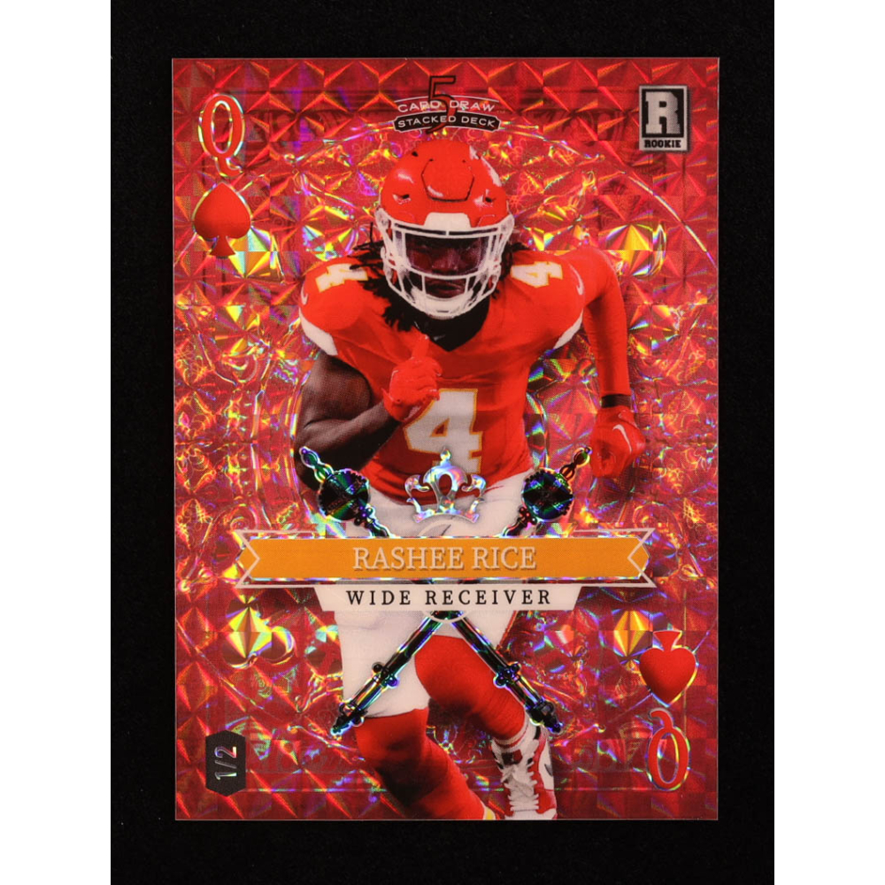 Rashee Rice 2023 Wild Card 5 Card Draw Mosaic Pink #SDRR RC #1/2 ...