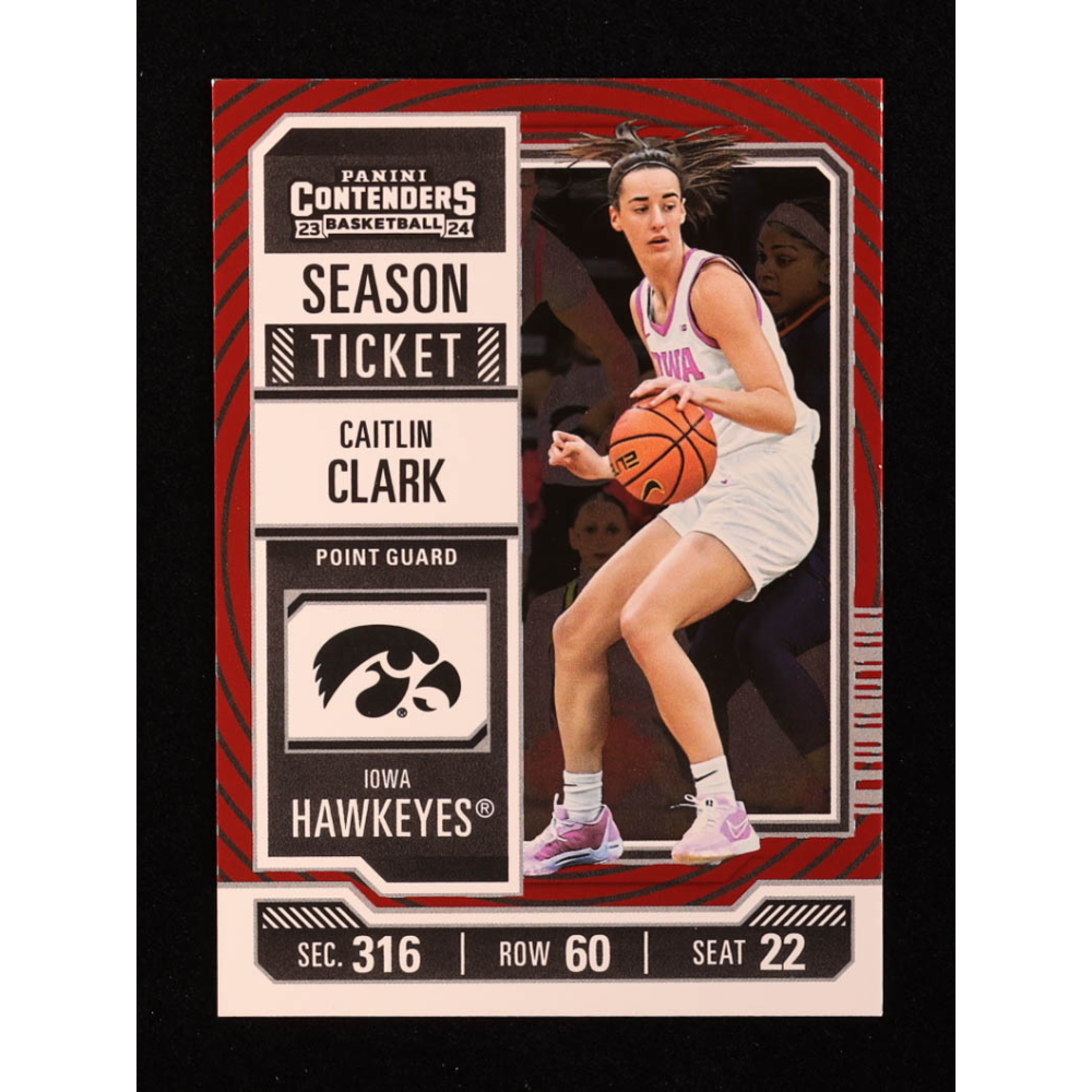 Caitlin Clark 2024 Panini Caitlin Clark Collection College Contenders ...