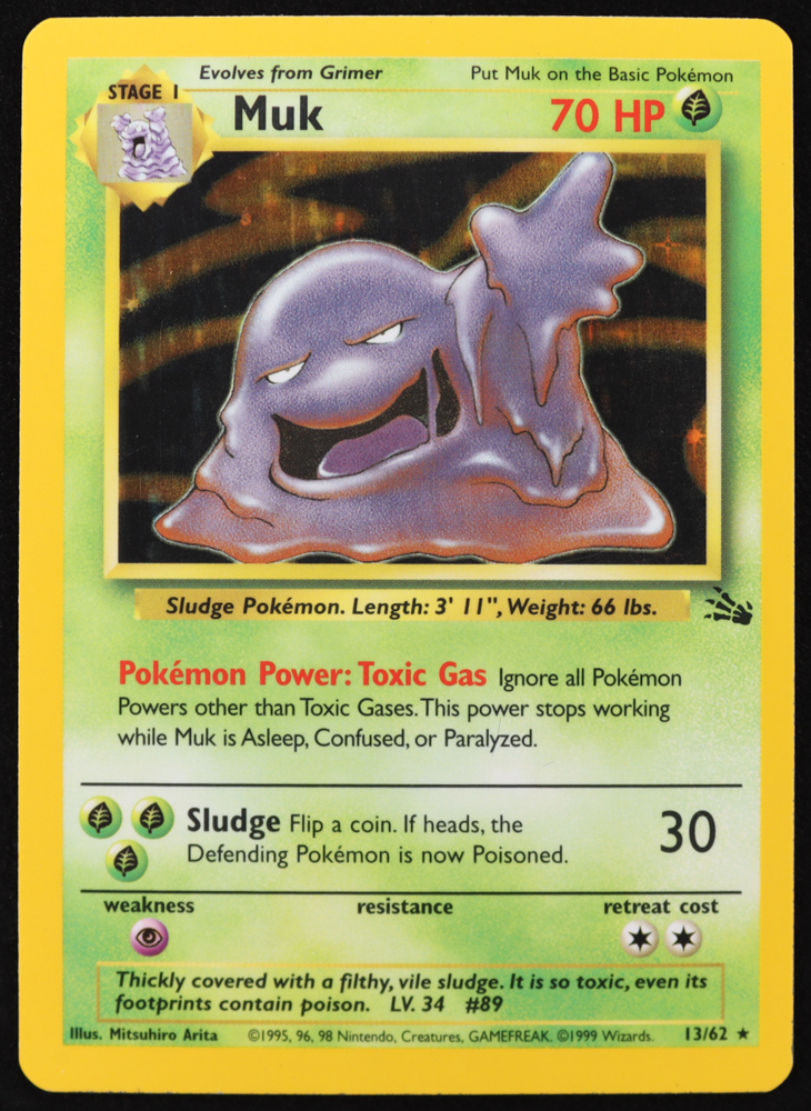 Muk Pokemon 1999 Fossil #13 Holo | Pristine Auction