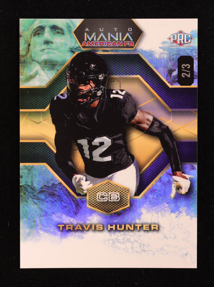 Travis Hunter 2024 Wild Card Auto Mania Mount Rushmore Rainbow Foil #TH ...