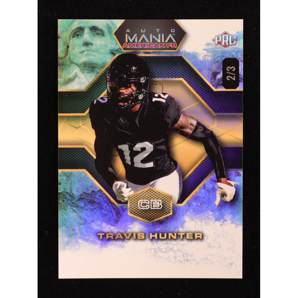 Travis Hunter 2024 Wild Card Auto Mania Mount Rushmore Rainbow Foil #TH ...