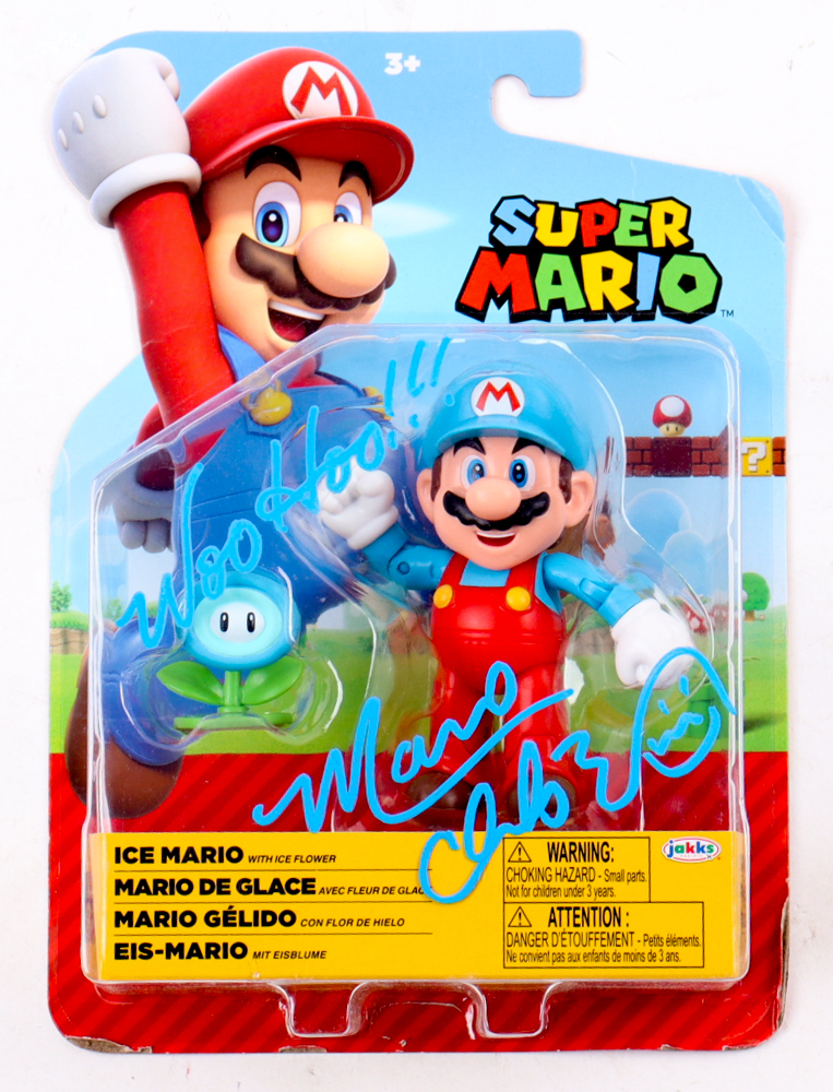 Charles Martinet Signed "Super Mario" Mario With Ice Flower Mini Action ...