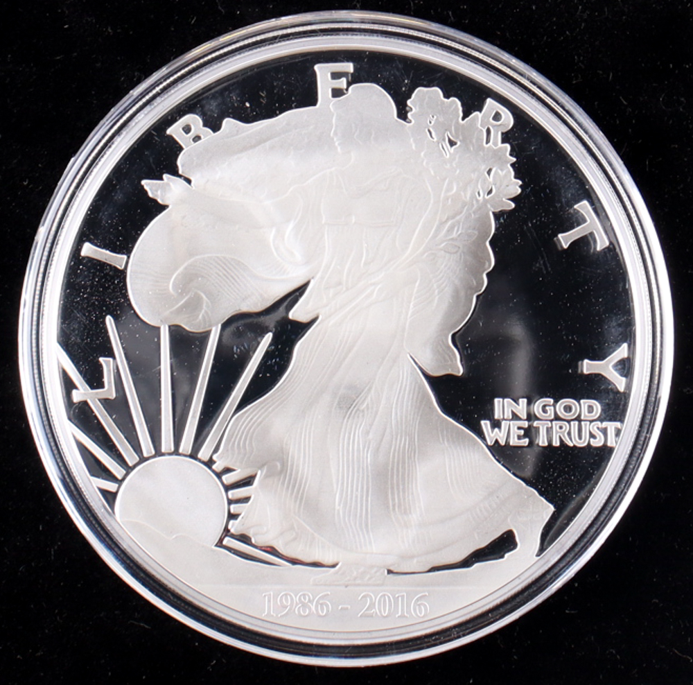 2016 National Collector's Mint Giant Quarter Pound Silver Eagle Proof ...