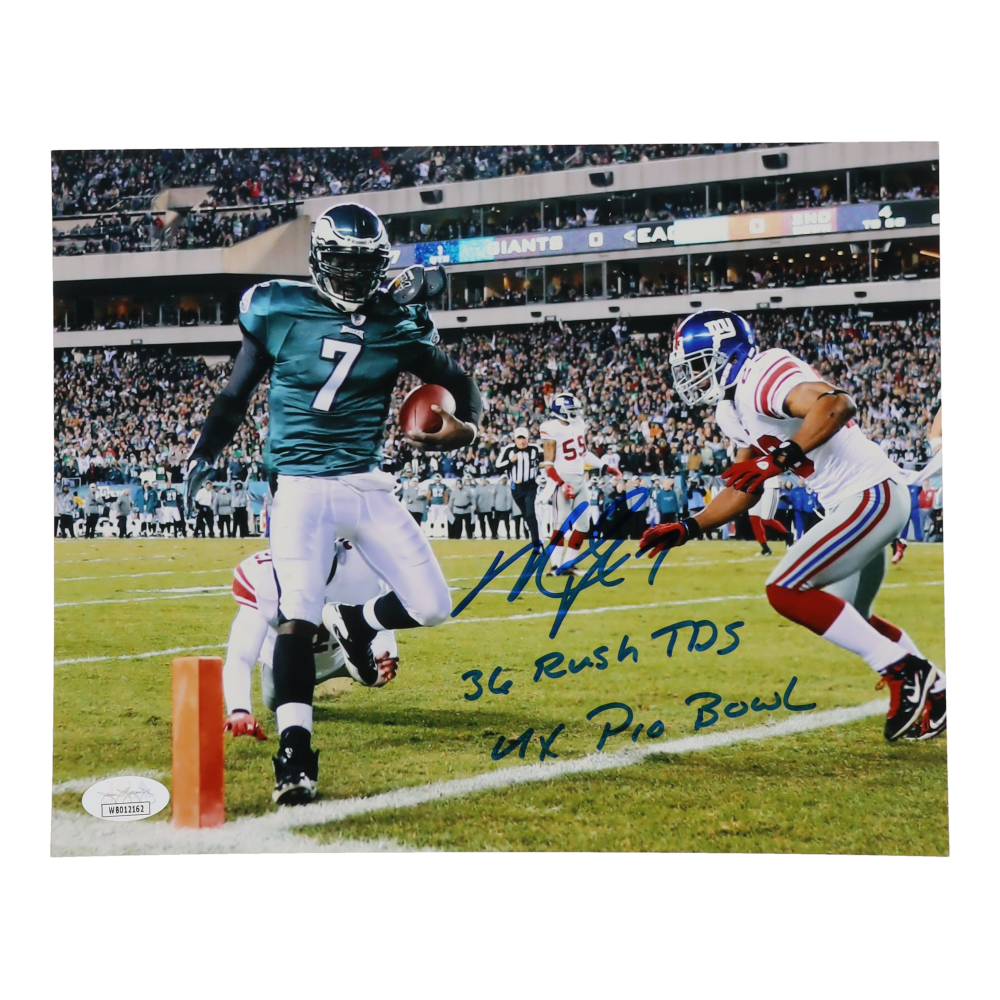 Michael Vick Signed Eagles 8x10 Photo Inscribed "36 Rush TDs" & "4x Pro ...