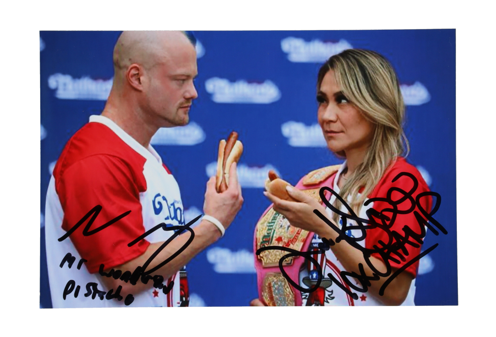 Nick Wehry & Miki Sudo Signed 4x6 Photo Inscribed "Mr. Wonderful ...