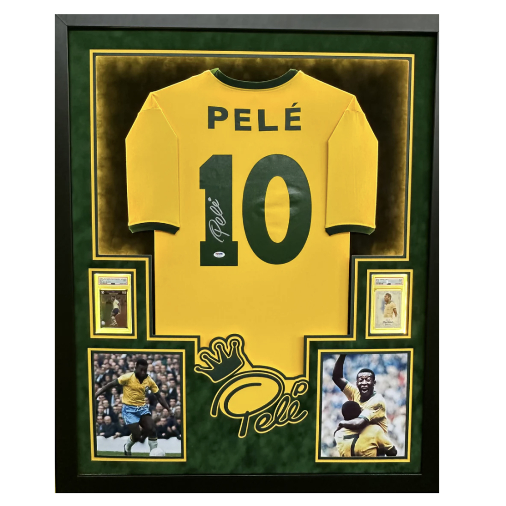 Pelé Signed & Framed Brazil FC LED Backlit Jersey Display with PSA ...