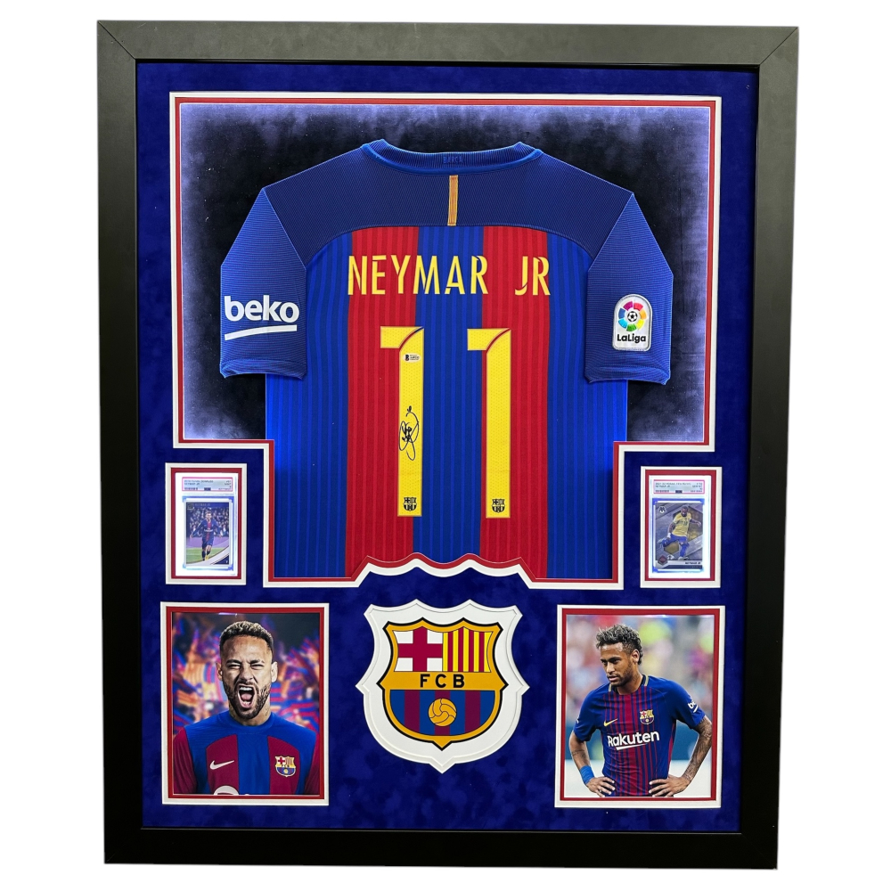 Neymar Jr. Signed & Framed Barcelona FC LED Backlit Jersey Display with ...