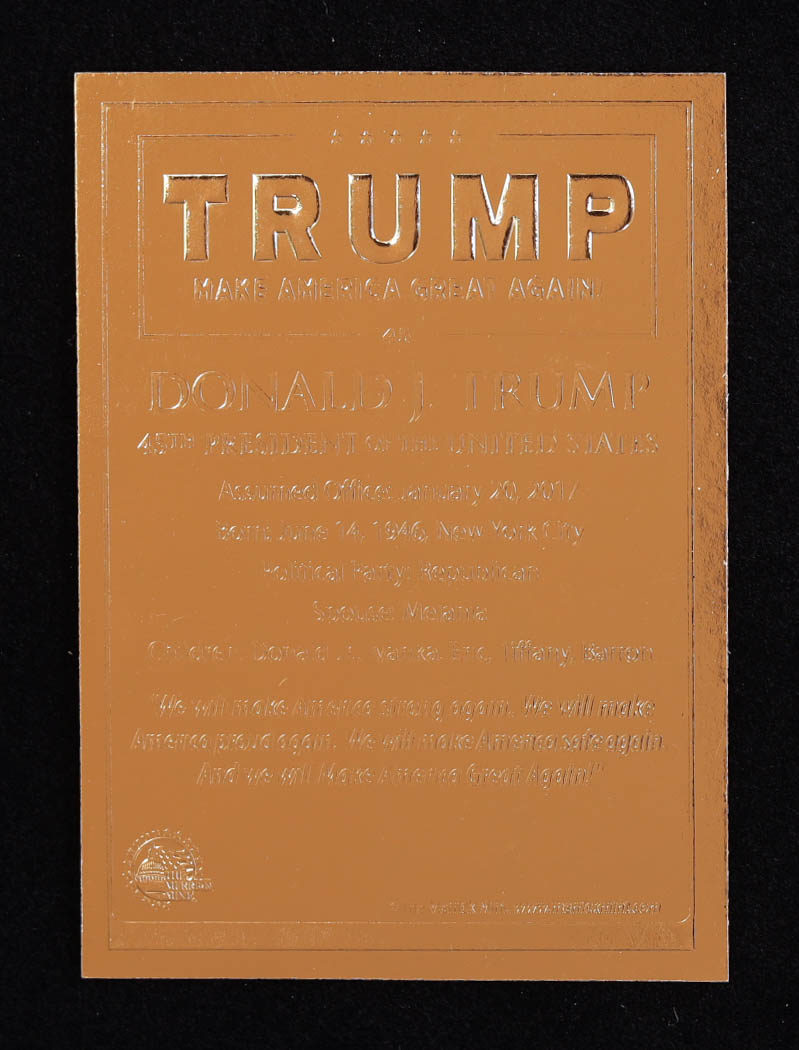 Donald Trump 2021 Merrick Mint For President 2024 Red Signature Series ...