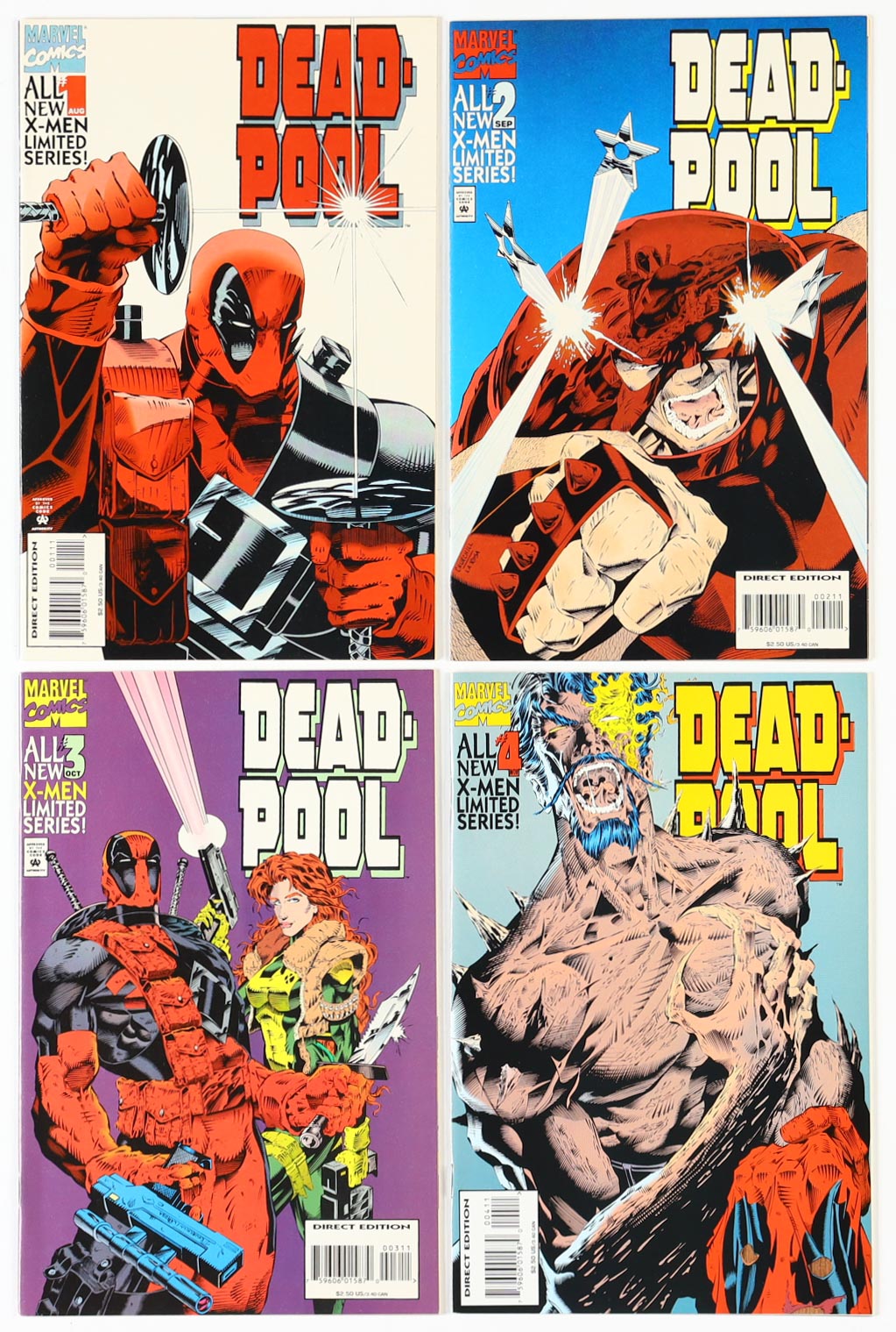 Complete Set of (4) 1994 "Deadpool: X-Men Limited Series" Issue #1-4 ...