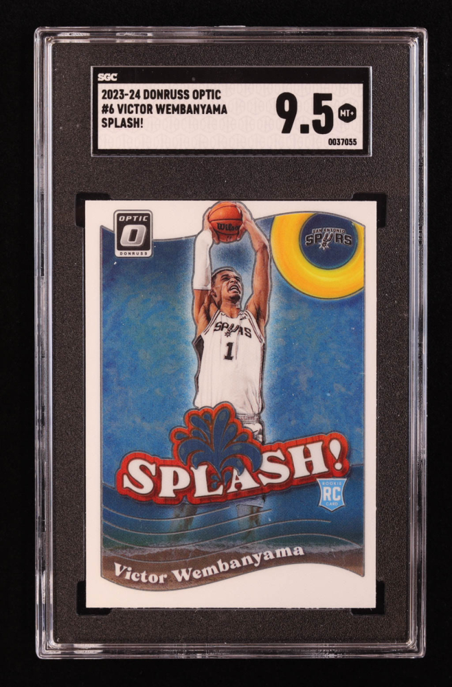 Victor Wembanyama 2023-24 Donruss Optic Splash #6 RC (SGC 9.5 ...