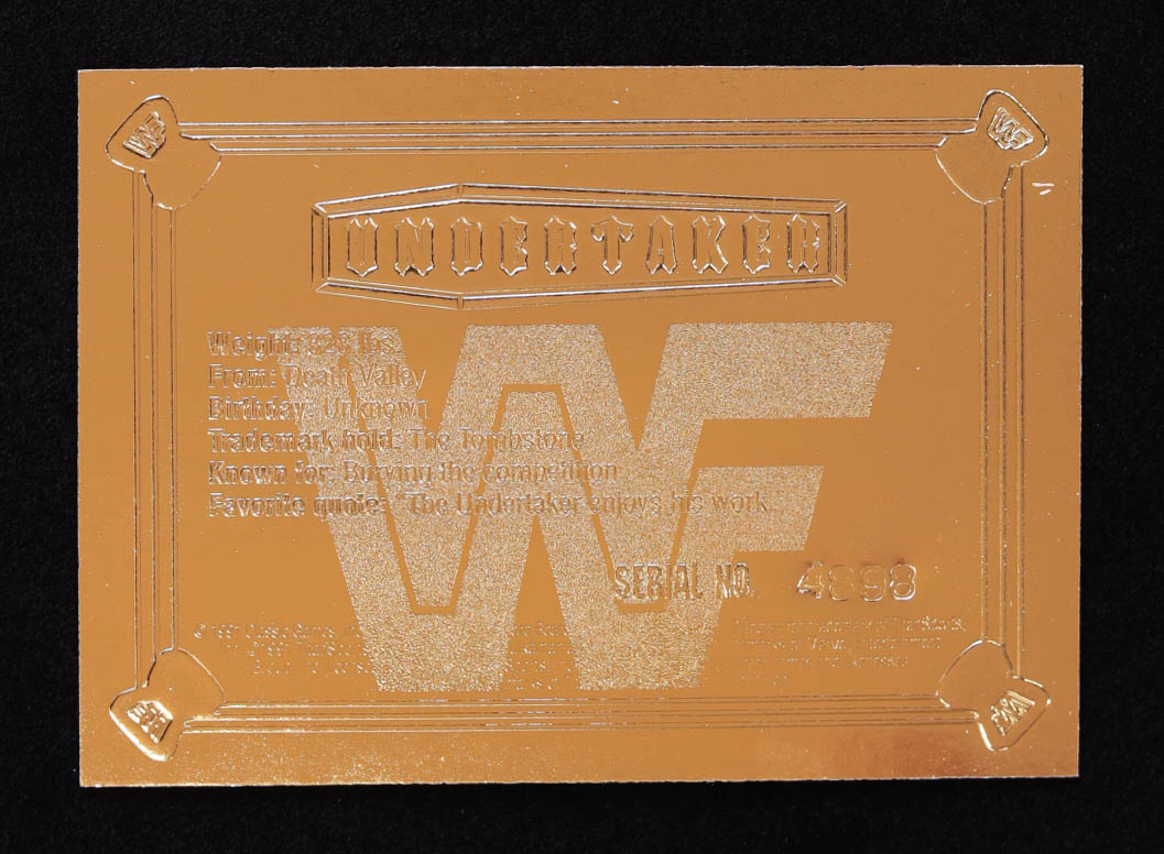 Undertaker 1991 Classic WWF 23Kt Gold Card | Pristine Auction