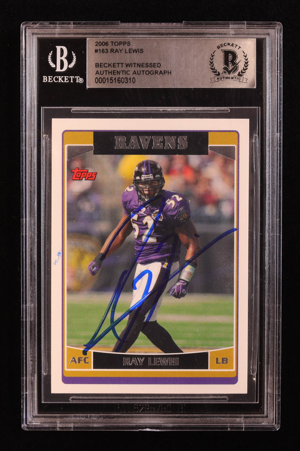Ray Lewis Signed 2006 Topps #163 (BGS) | Pristine Auction