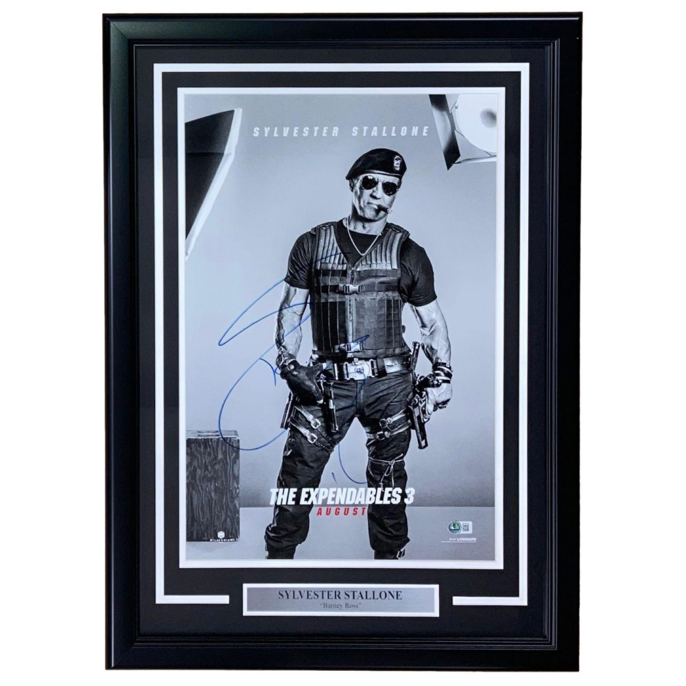 Sylvester Stallone Signed "The Expendables" Custom Framed Photo ...