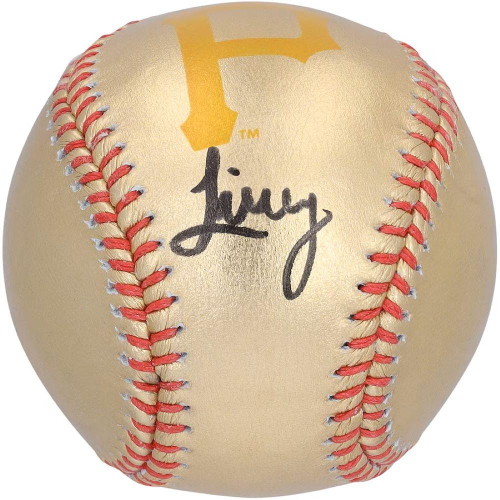 Livvy Dunne Signed Pirates Logo Gold OML Baseball (Fanatics) | Pristine ...