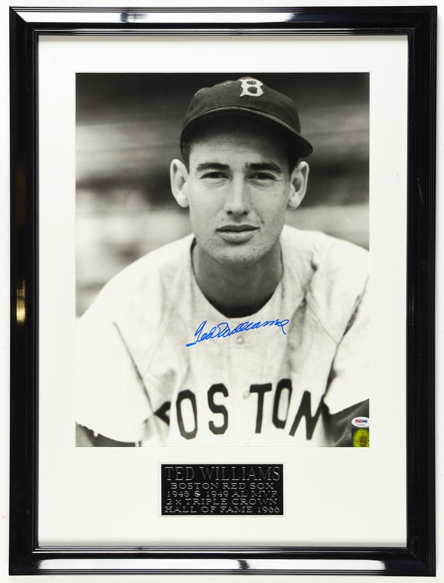 Ted Williams Signed Red Sox Custom Framed Photo Display (PSA ...