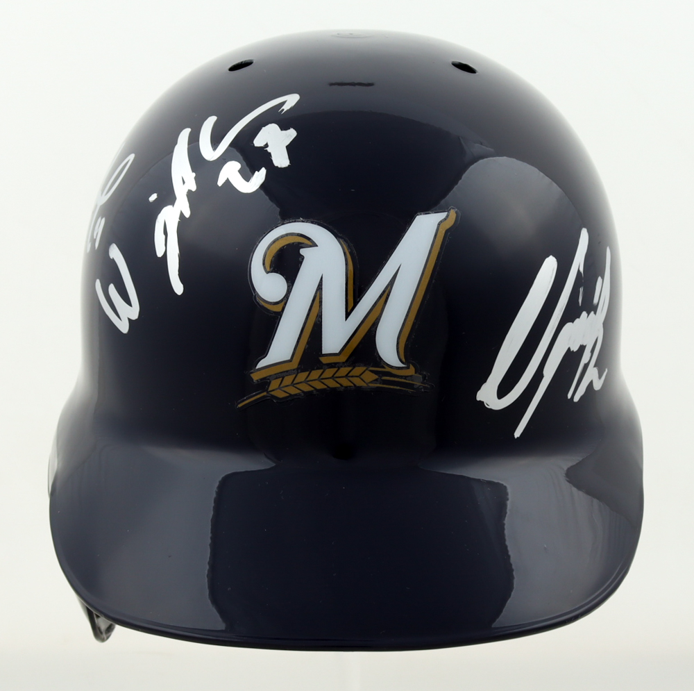 2022 Brewers Full-Size Batting Helmet Team-Signed By (6) With Luis ...