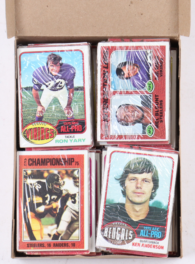 1976 Topps Football Cello Fun Pack Vending Box with (20) Packs ...