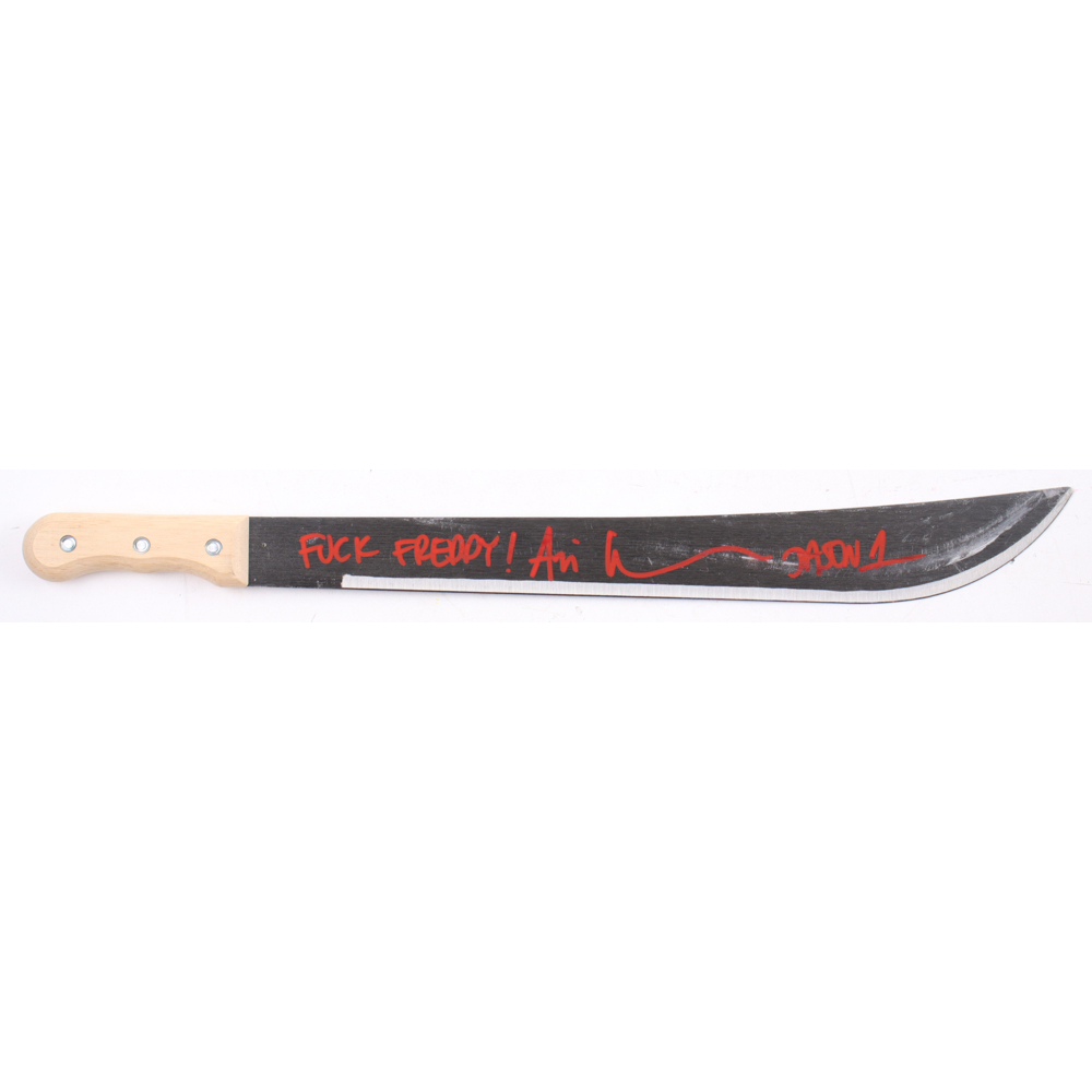 Ari Lehman Signed "Friday The 13th" Prop Machete Inscribed "F*** Freddy ...